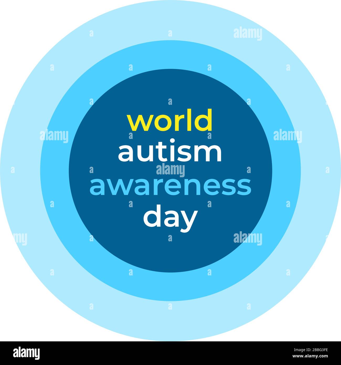 illustration,banner or poster of World autism awareness day. April 2th ...