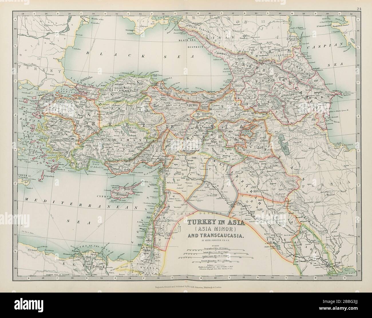 TURKEY IN ASIA & TRANSCAUCASIA Iraq Levant Palestine Georgia JOHNSTON ...