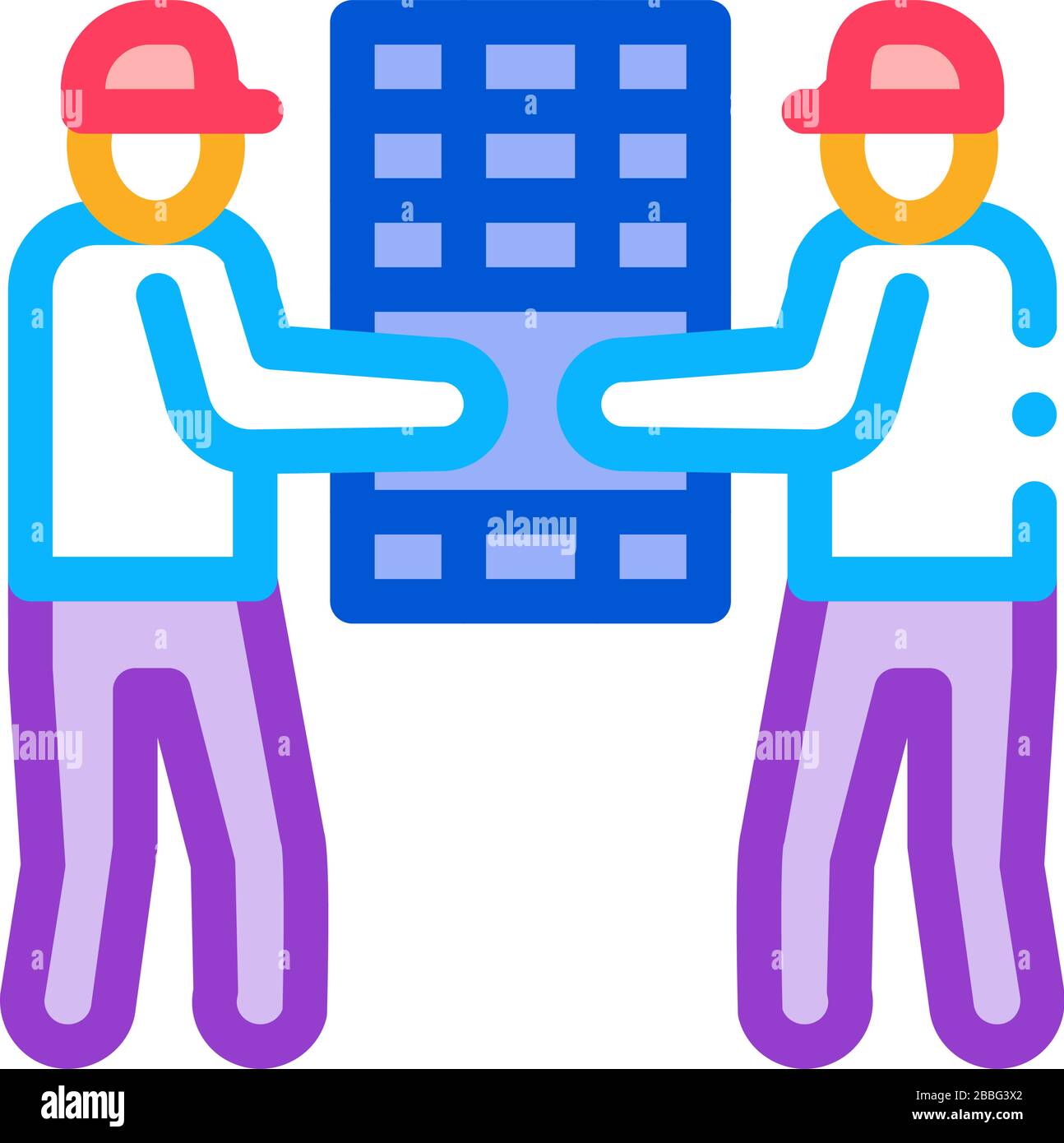 solar installation workers icon vector outline illustration Stock ...