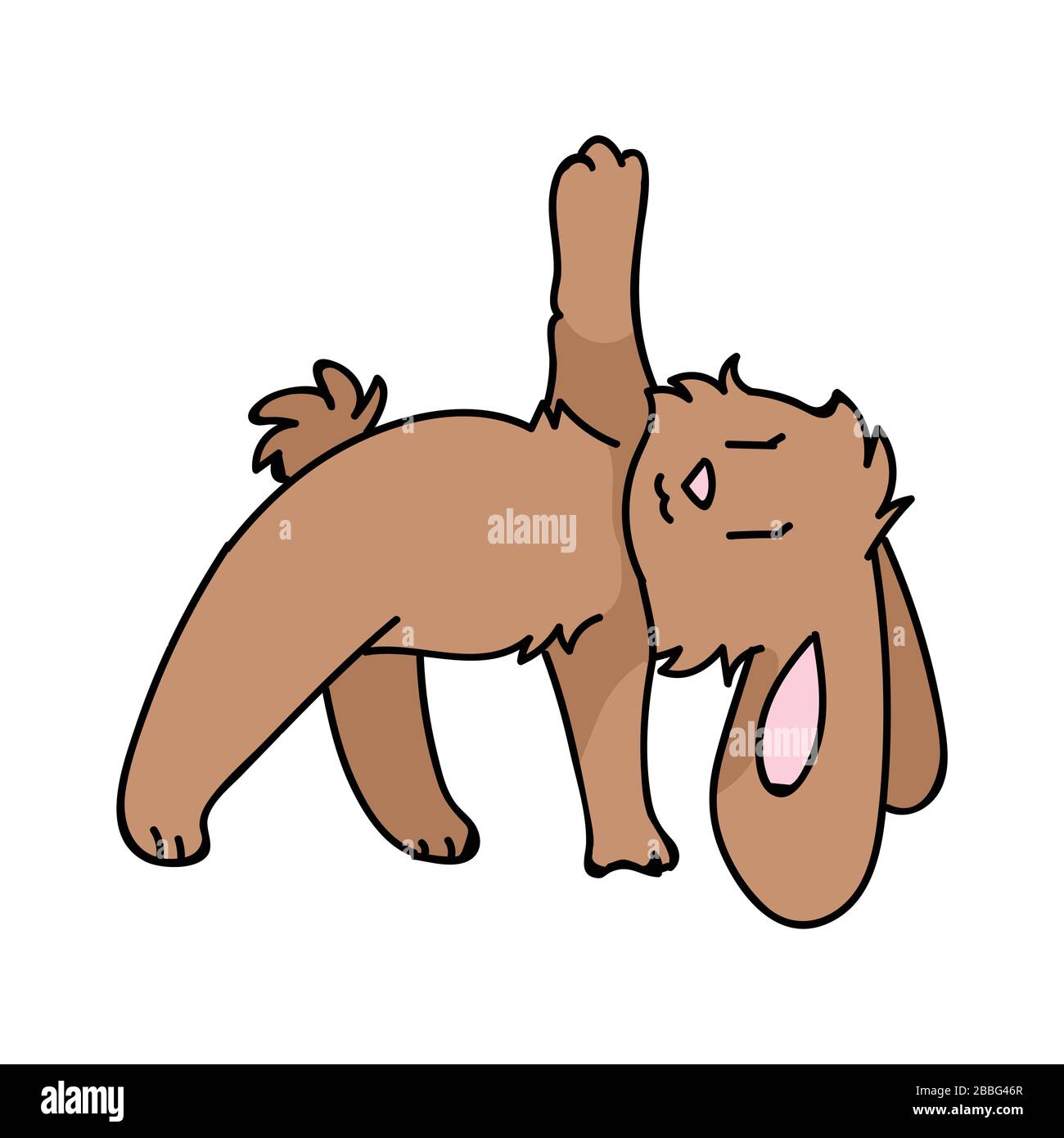Cute hand drawn bunny doing yoga vector clipart. Adorable animal for ...