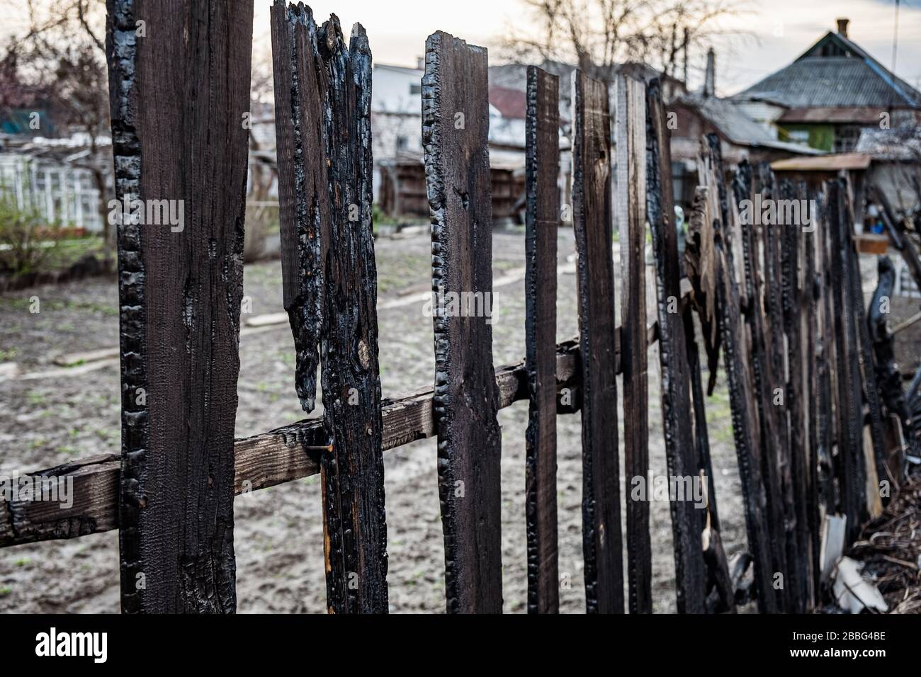 Burnt Fence High Resolution Stock Photography and Images - Alamy