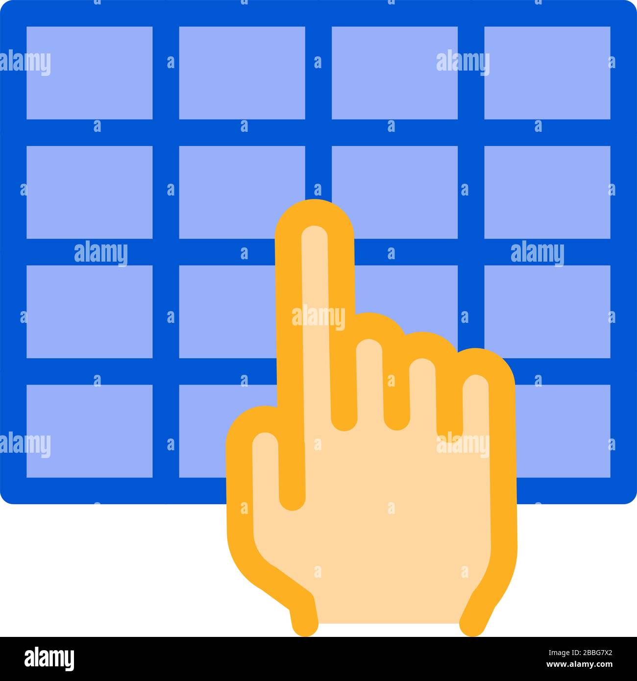 touch panel control icon vector outline illustration Stock Vector Image ...