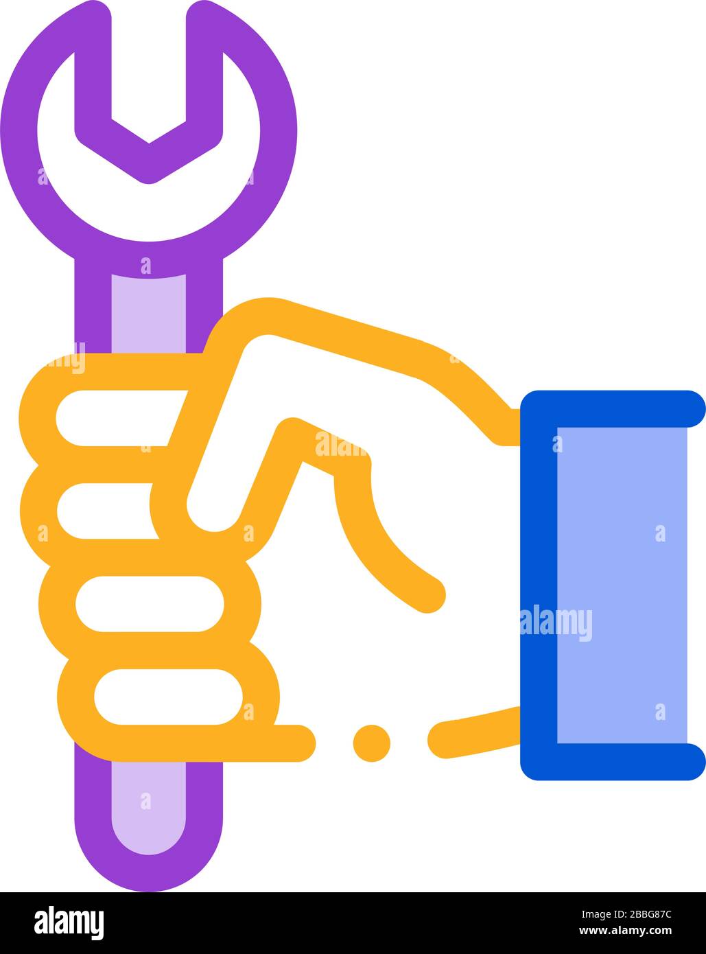 repairman icon vector outline illustration Stock Vector Image & Art - Alamy