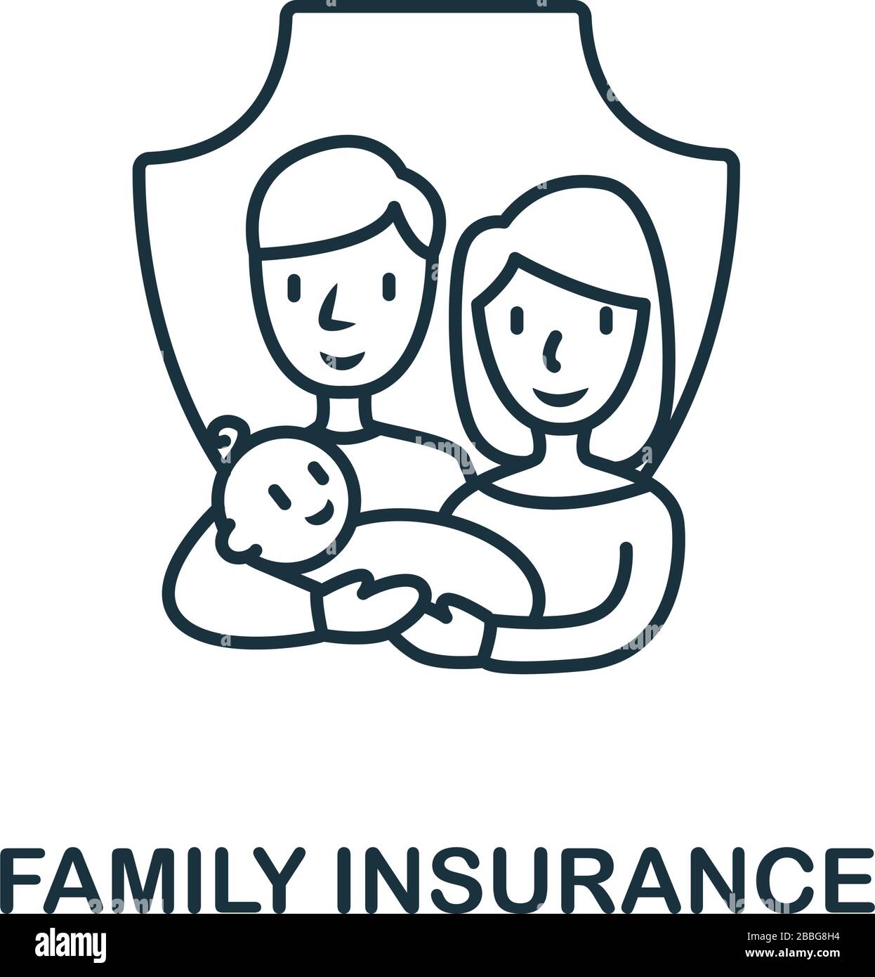 Family Insurance icon from insurance collection. Simple line Family ...