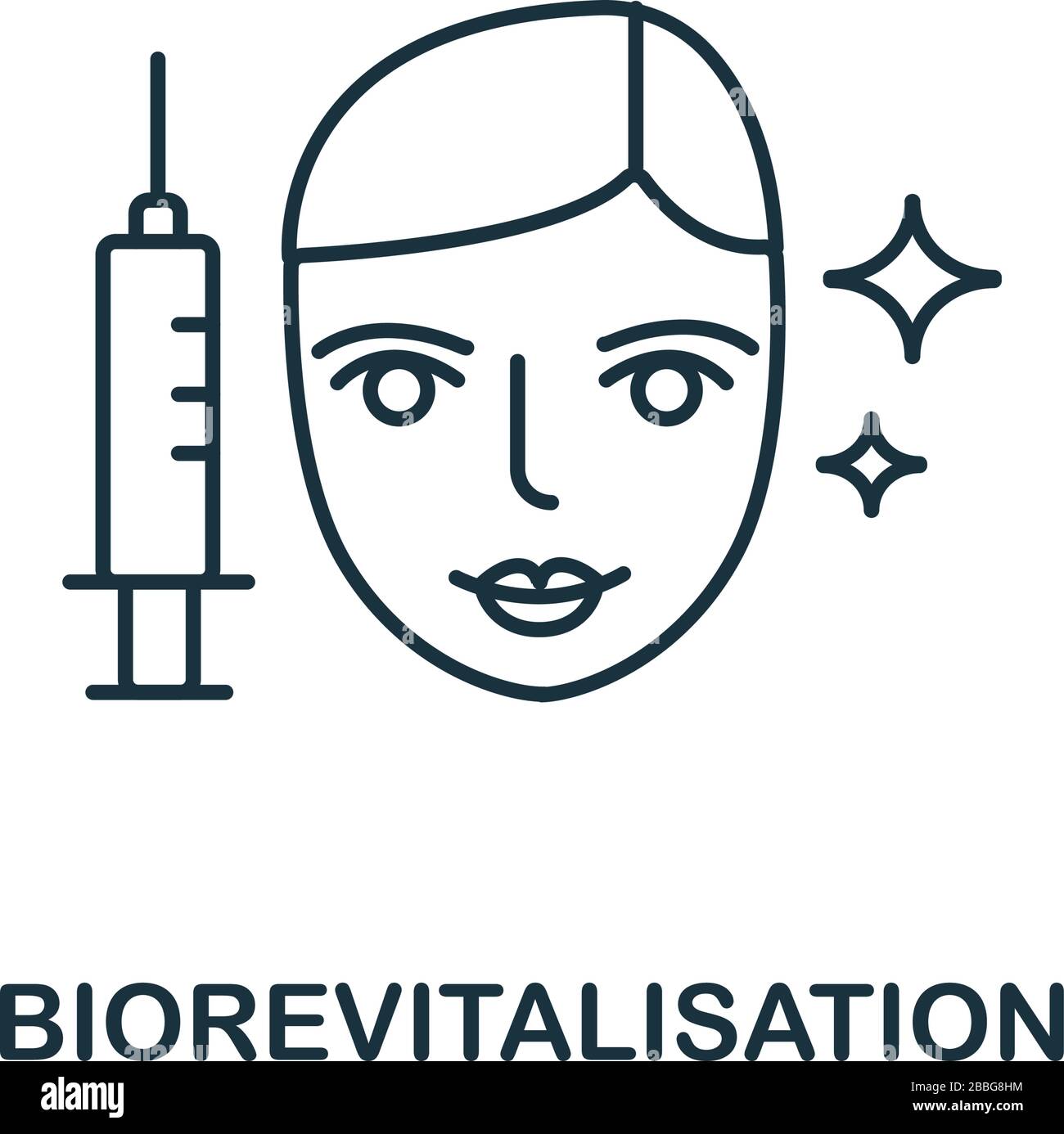 Biorevitalisation icon from plastic surgery collection. Simple line ...