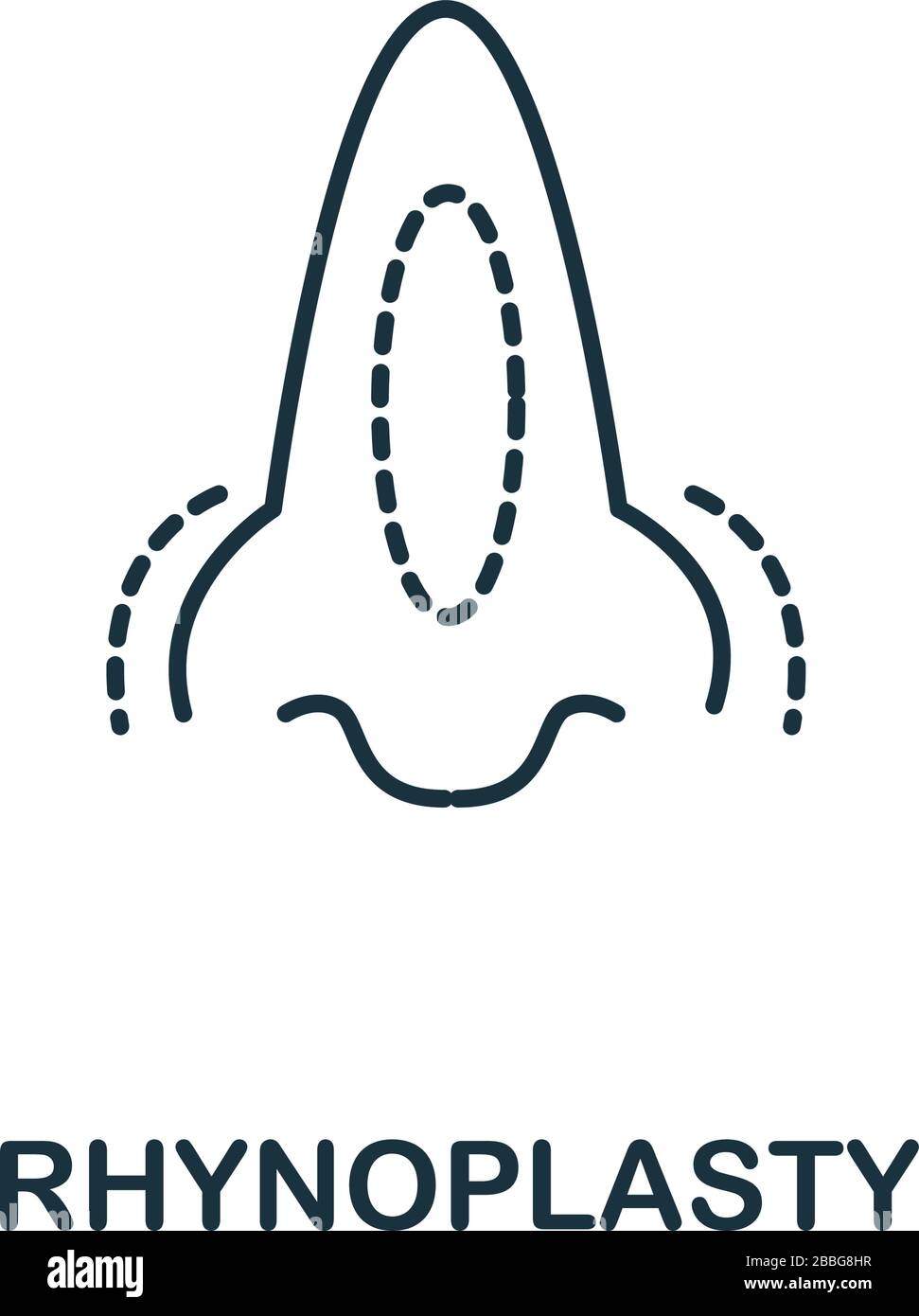 Rhinoplasty icon from plastic surgery collection. Simple line element ...