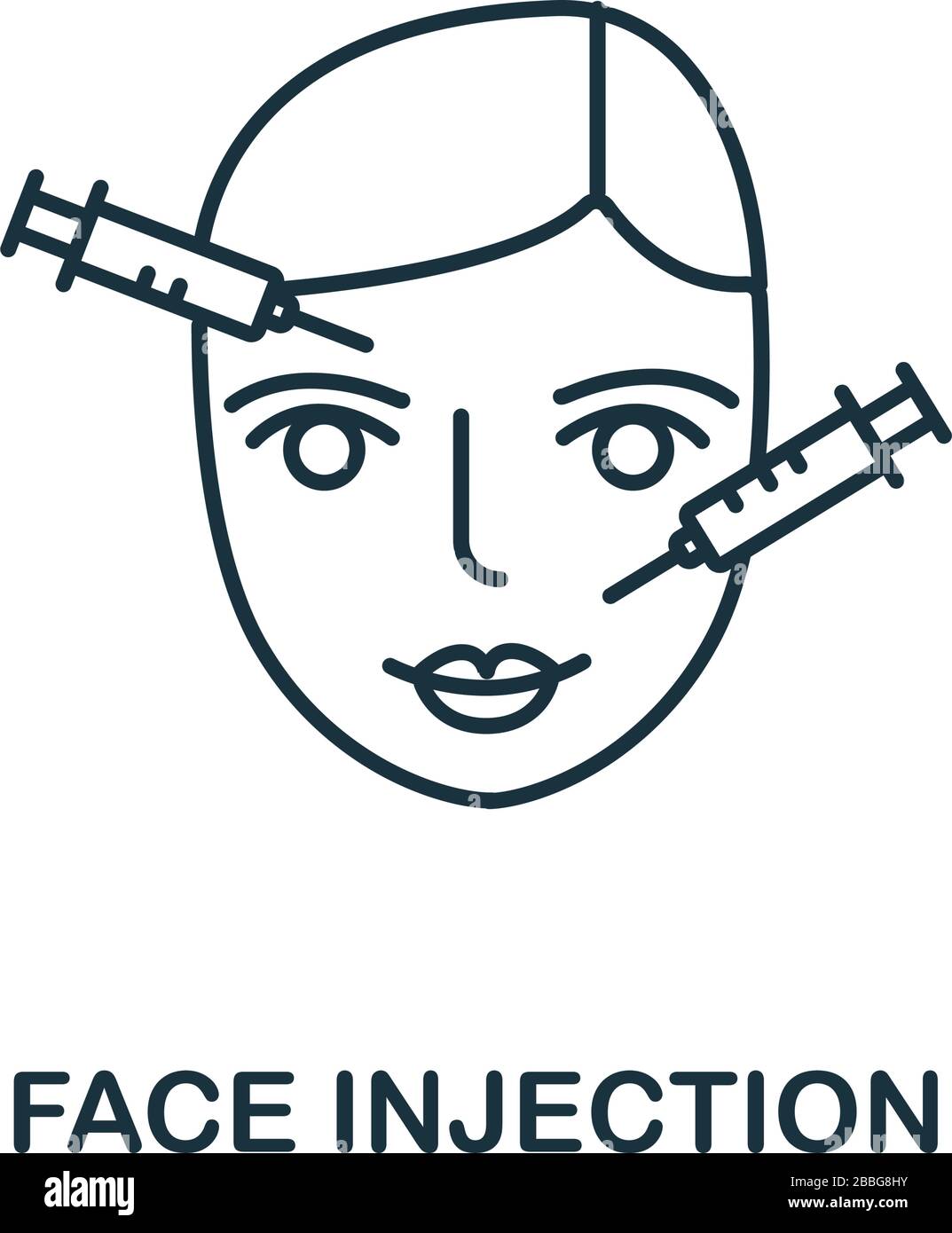 Cosmetic lip injection Stock Vector Images - Alamy