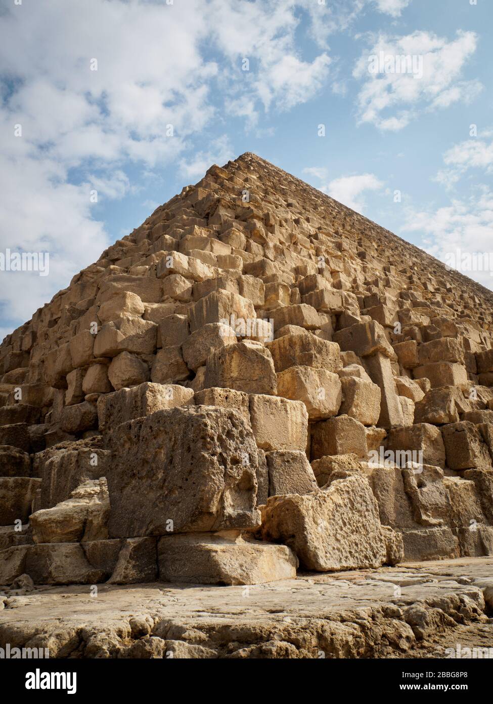 airo, Egypt, January 2020, the great pyramid of giza looking from the ...
