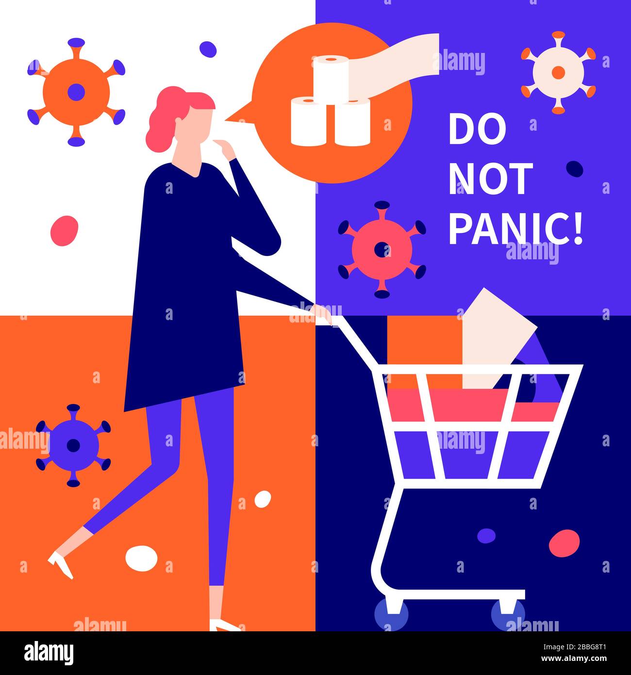 Do not panic - flat design style illustration Stock Vector Image & Art ...