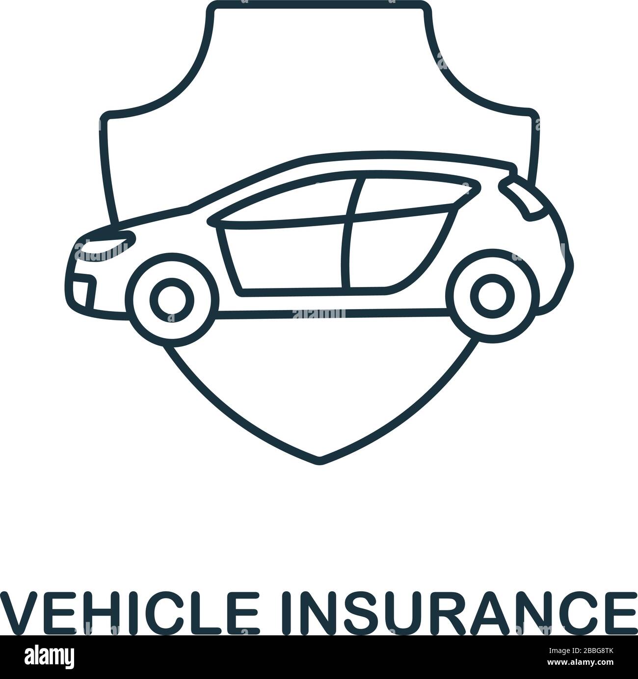 Vehicle Insurance icon from insurance collection. Simple line Vehicle ...