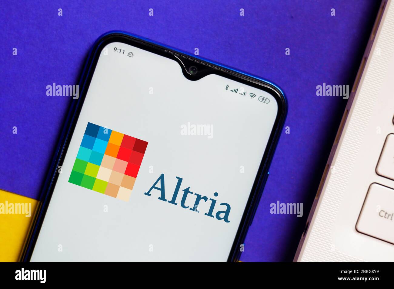 March 28, 2020, Brazil: In this photo illustration the Altria logo is ...