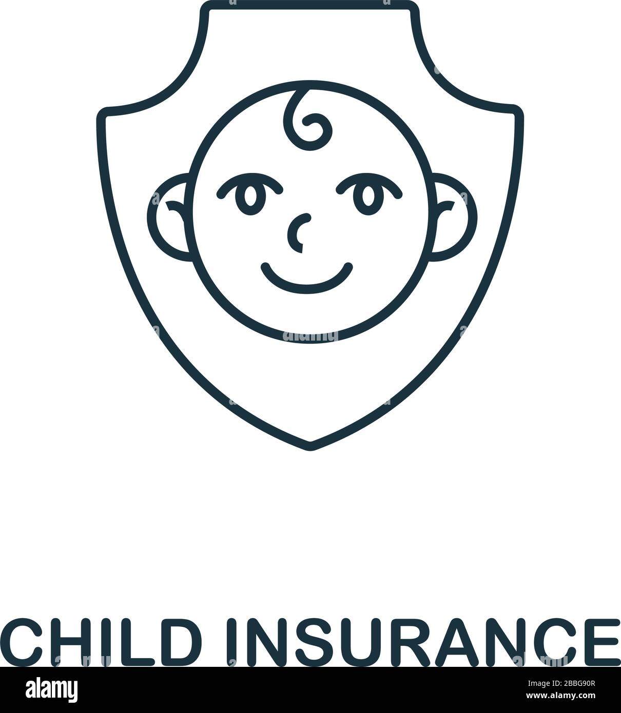 Child Insurance icon from insurance collection. Simple line Child ...