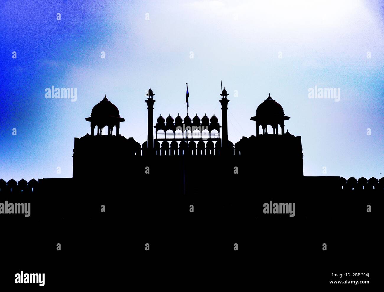 Red fort india flag hi-res stock photography and images - Alamy