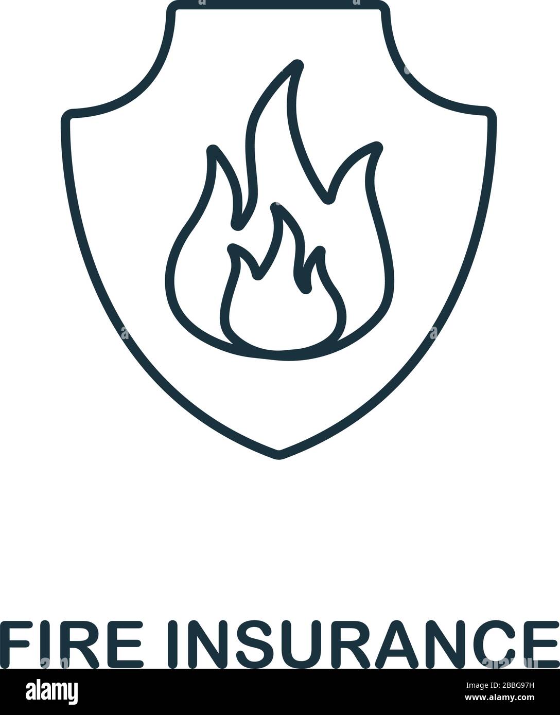 Fire Insurance icon from insurance collection. Simple line Fire ...