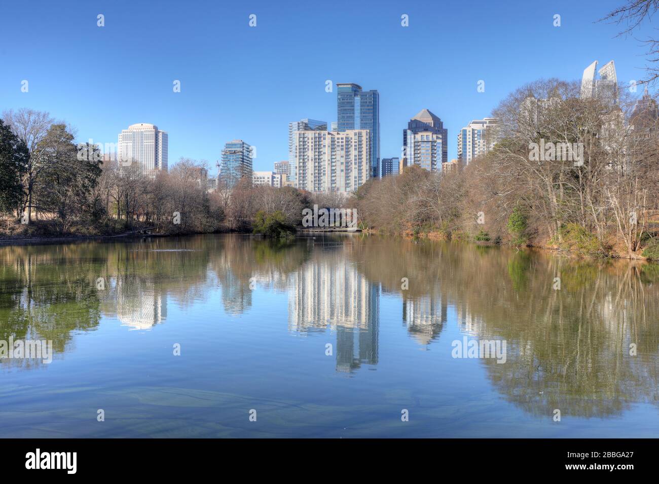 The Atlanta, Georgia cityscape with reflections Stock Photo - Alamy