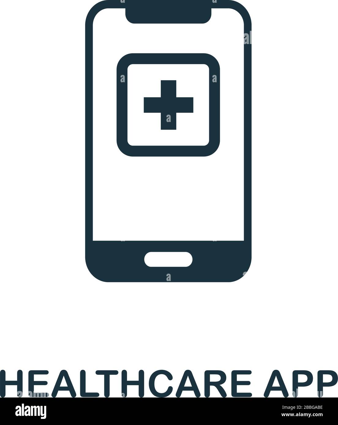 Healthcare App icon. Simple element from digital healthcare collection ...