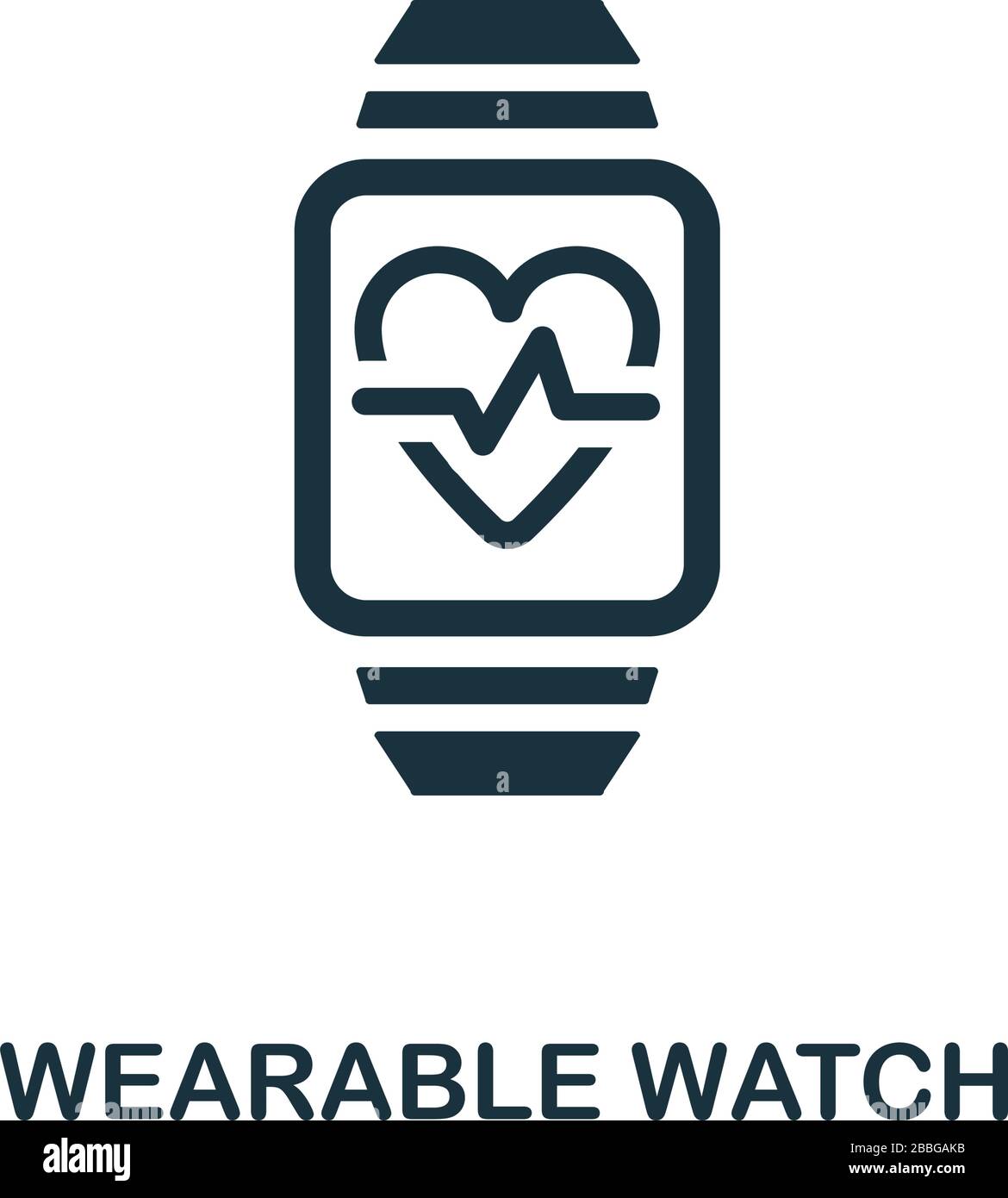Wearable Watch icon. Simple element from digital healthcare collection ...