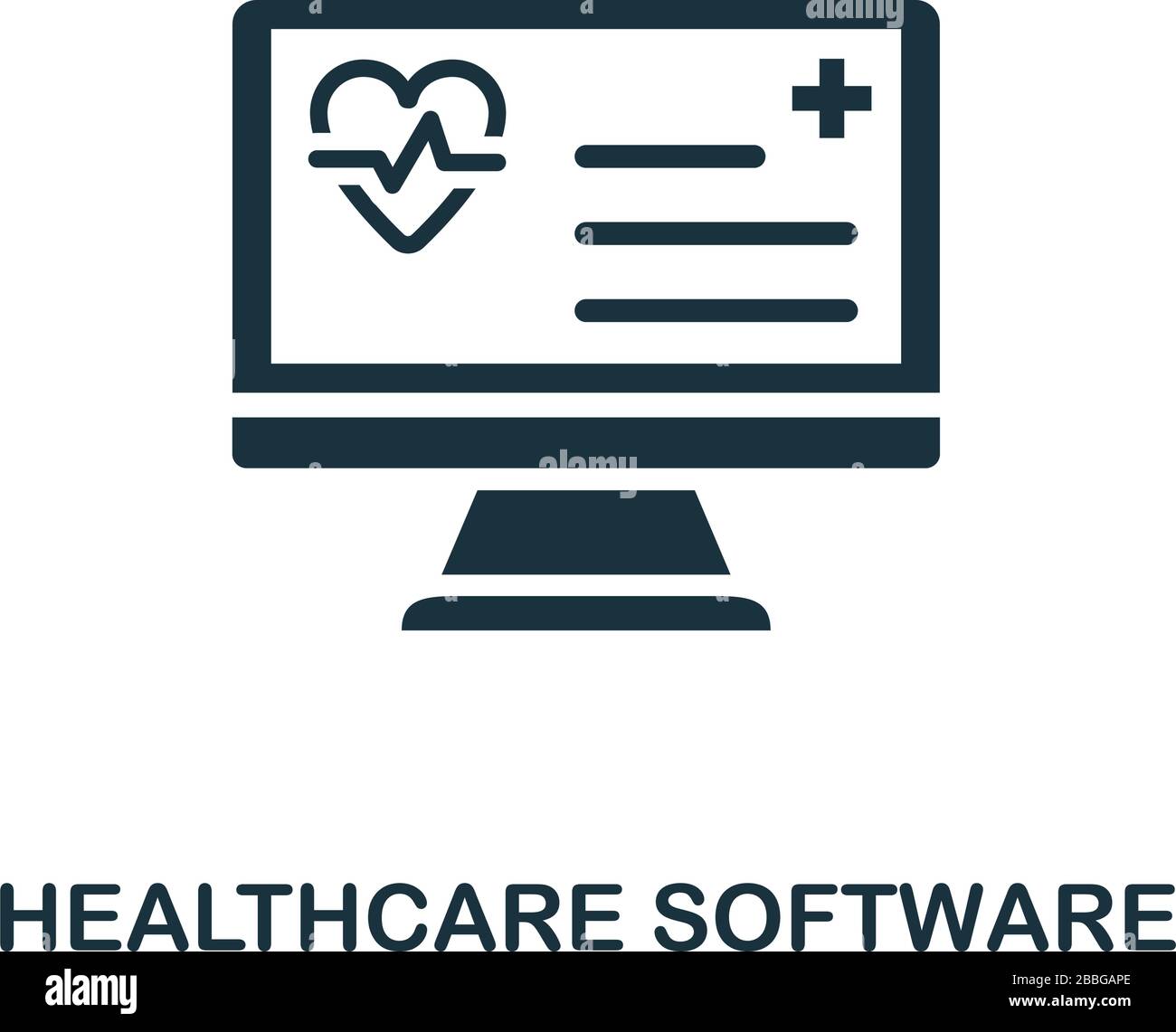 Healthcare Software icon. Simple element from digital healthcare ...