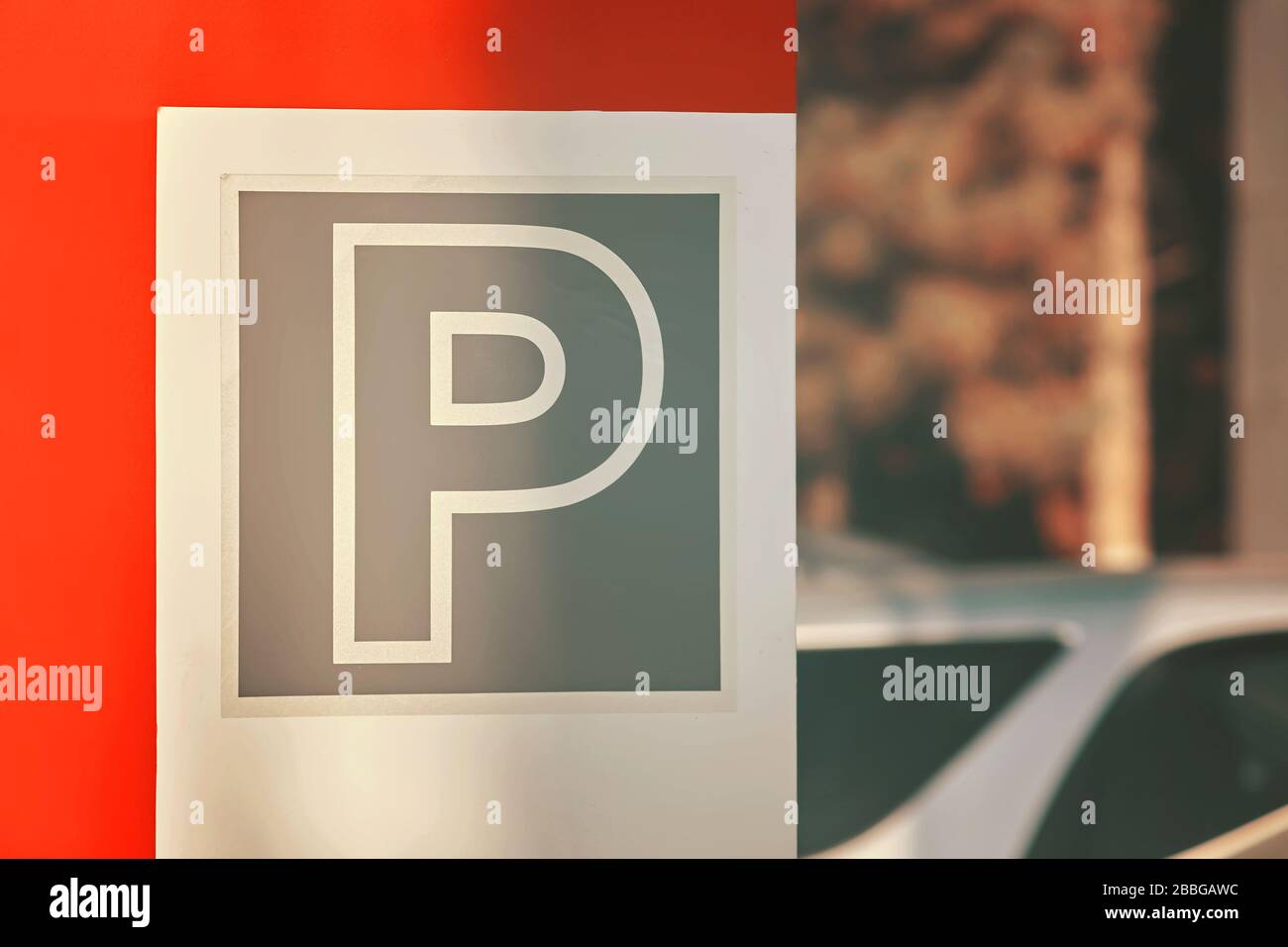 Parking sign. Parking traffic signal in the street in the city Stock ...