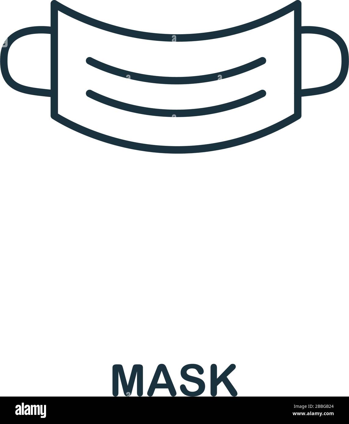 Mask icon. Line style element from hygiene collection. Thin Mask icon ...
