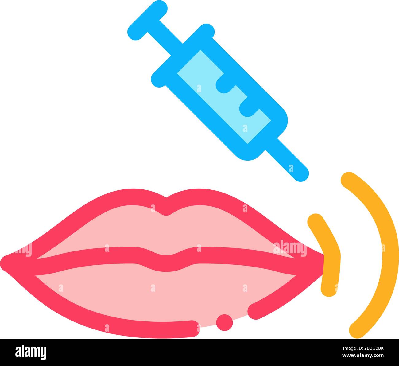 lip injection icon vector outline illustration Stock Vector Image & Art ...