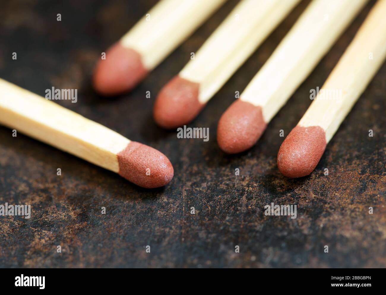 Smoke, smoking concept, matches close-up on a grunge metal background ...