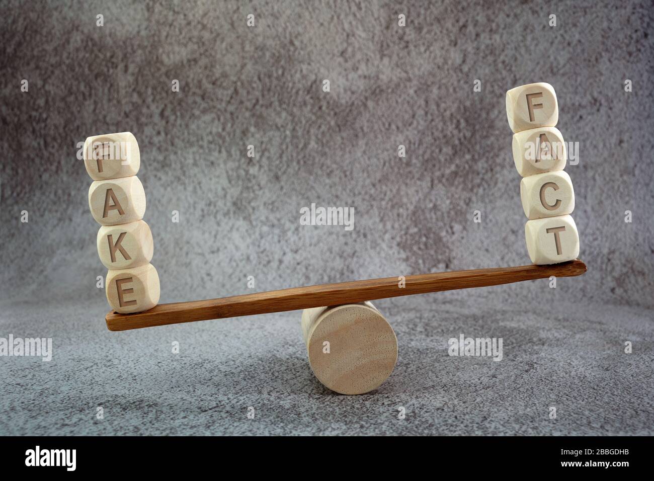 Fake news concept. Social media concept. Balance scale Stock Photo - Alamy