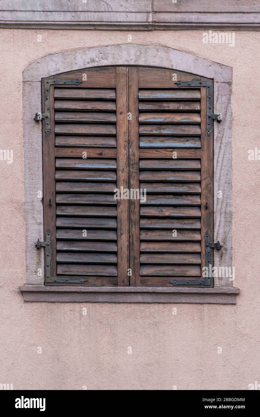 closed window blind of a house, exterior Stock Photo - Alamy