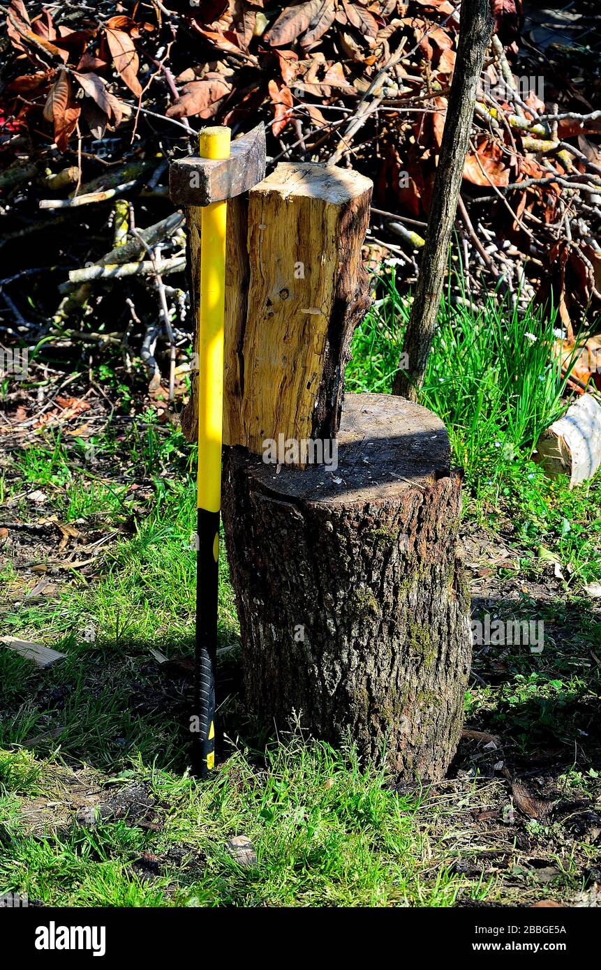 Chopping wood hi-res stock photography and images - Alamy
