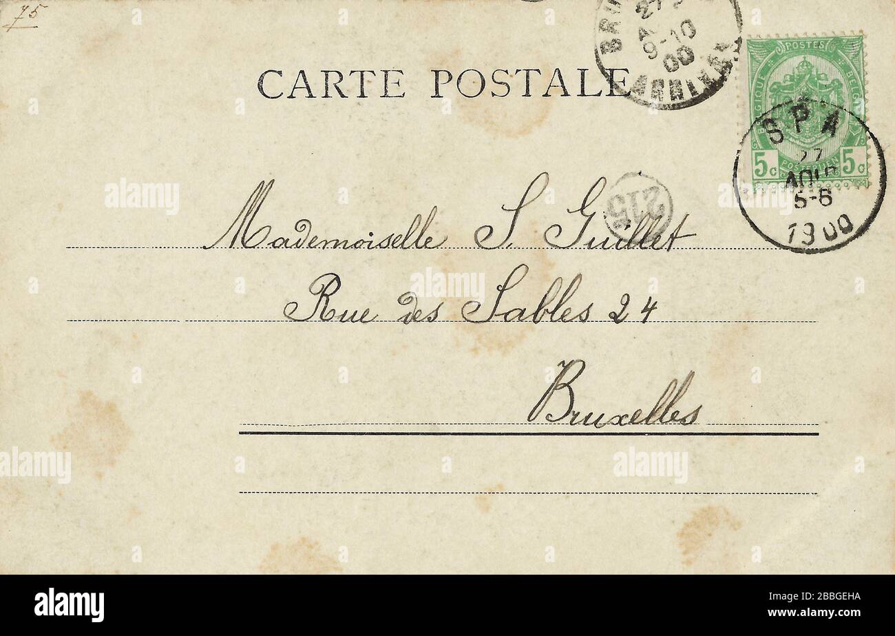 Reverse side of postcard hi-res stock photography and images - Alamy