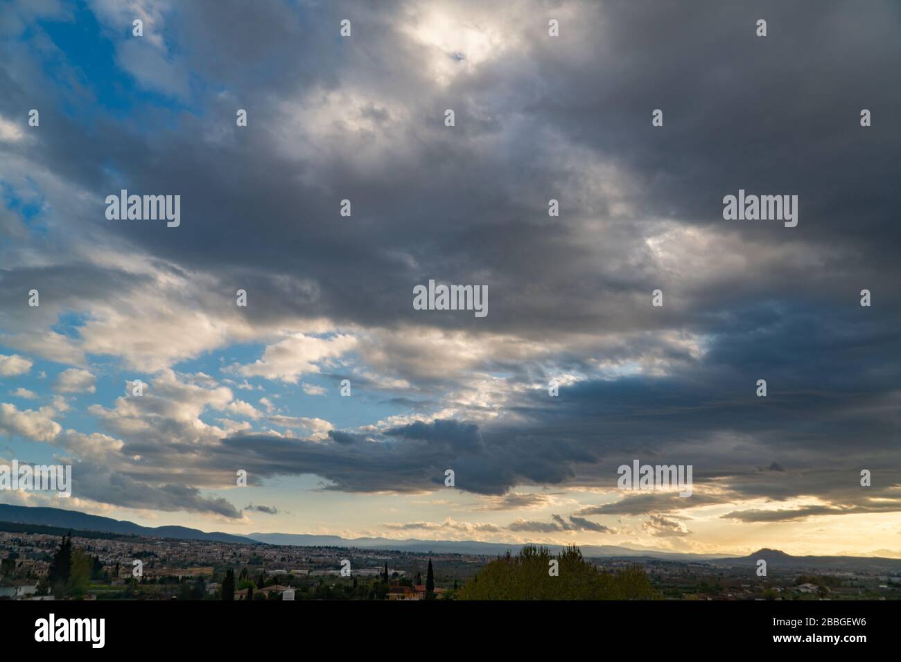 Natural backgrounds texture: stormy sky. Thunderclouds. Storm clouds ...