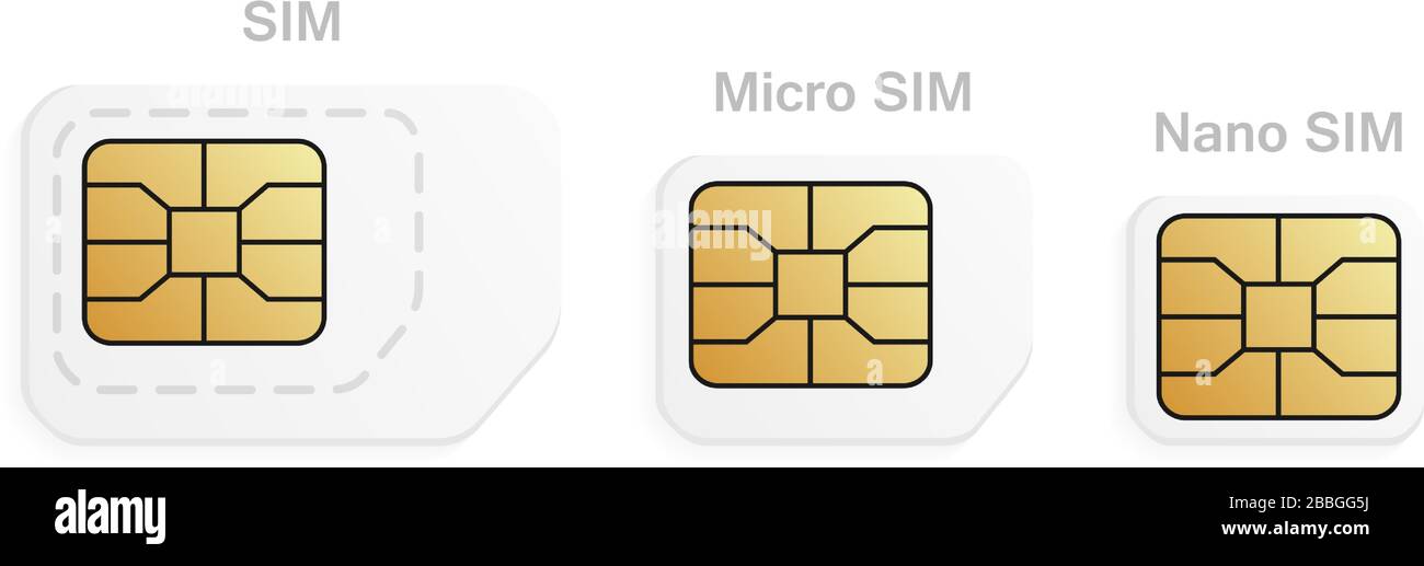 Mobile Sim Card Chip Types High Resolution Stock Photography and Images ...