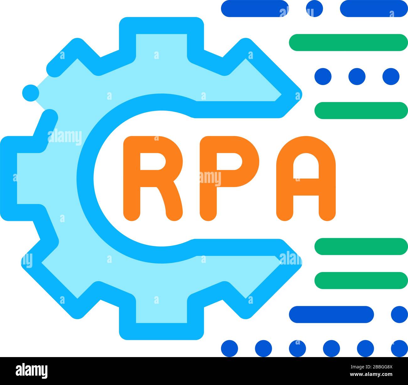 rpa settings icon vector outline illustration Stock Vector Image & Art ...
