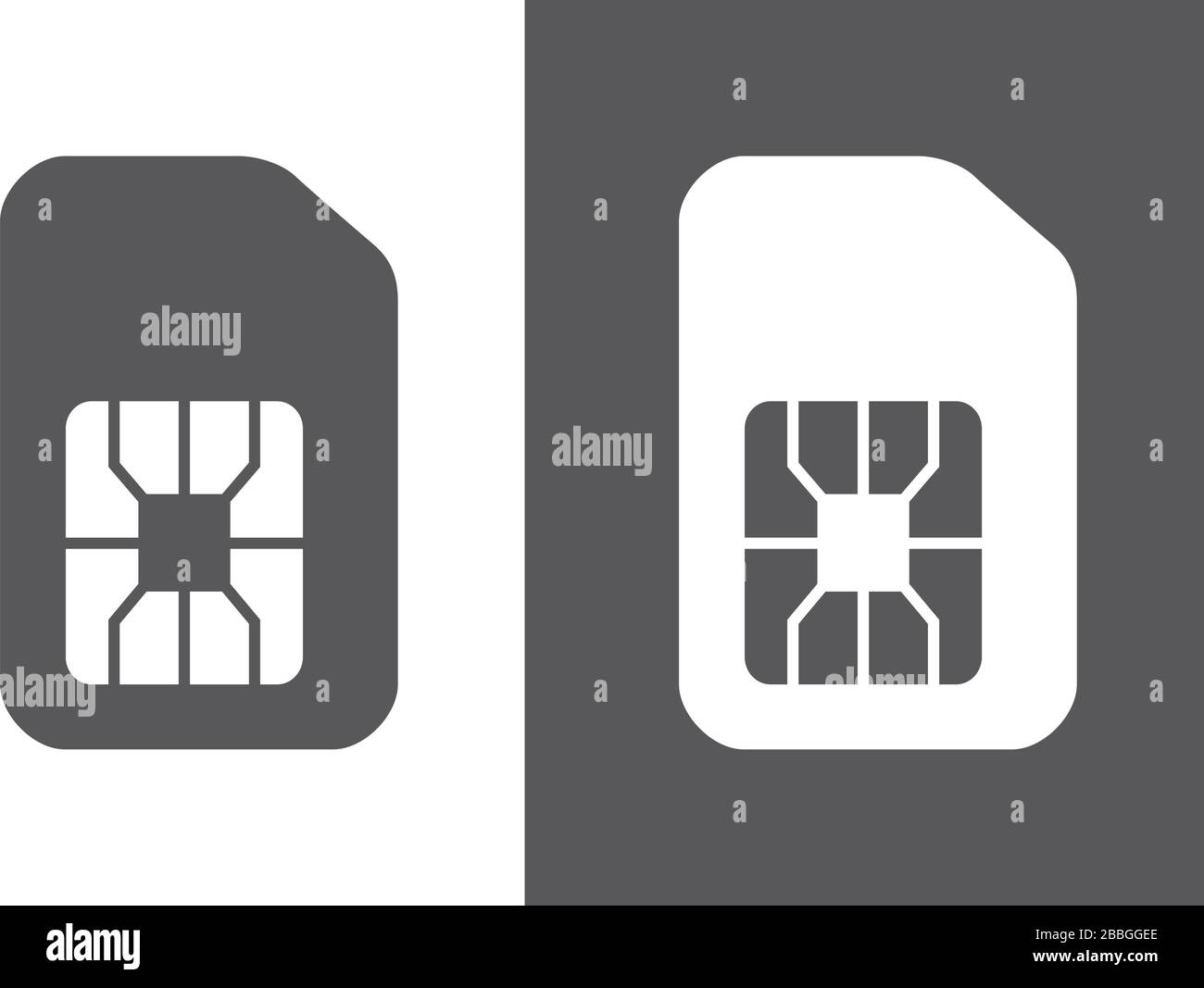 Sim card mobile icon. Phone sim-card symbol Stock Vector Image & Art ...