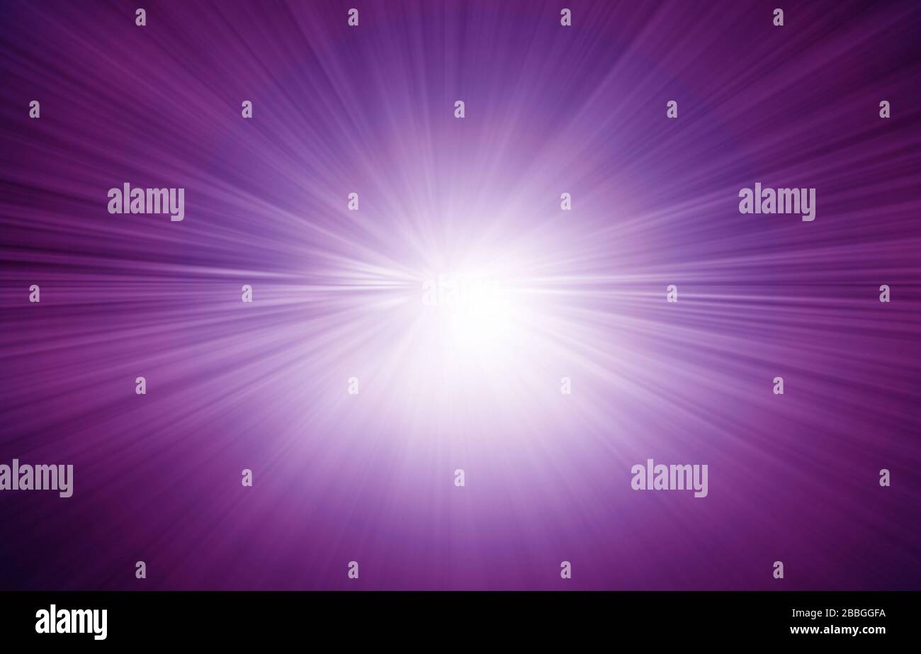White, Glowing, Magic Lens Flare, Sun Ray on the Purple Background ...