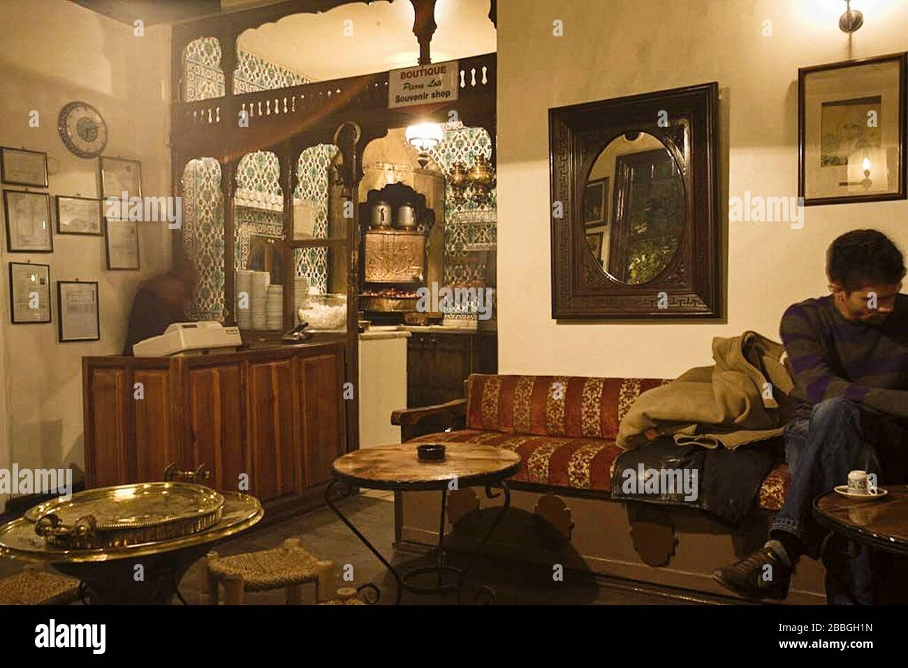 Interior of the Pierre Loti Cafe, Eyup, Istanbul, Turkey Stock Photo ...