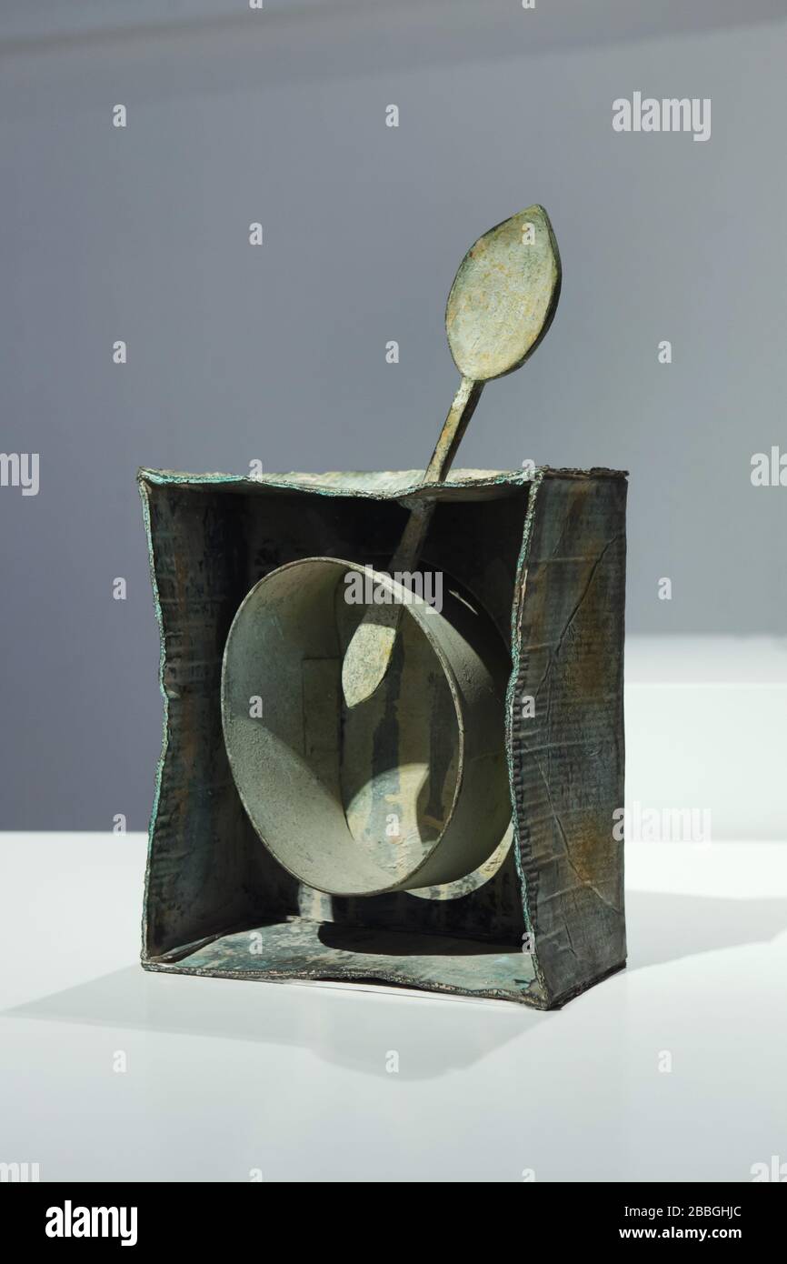 Sculpture by Spanish modernist artist Joan Miró entitled 'The wind ...