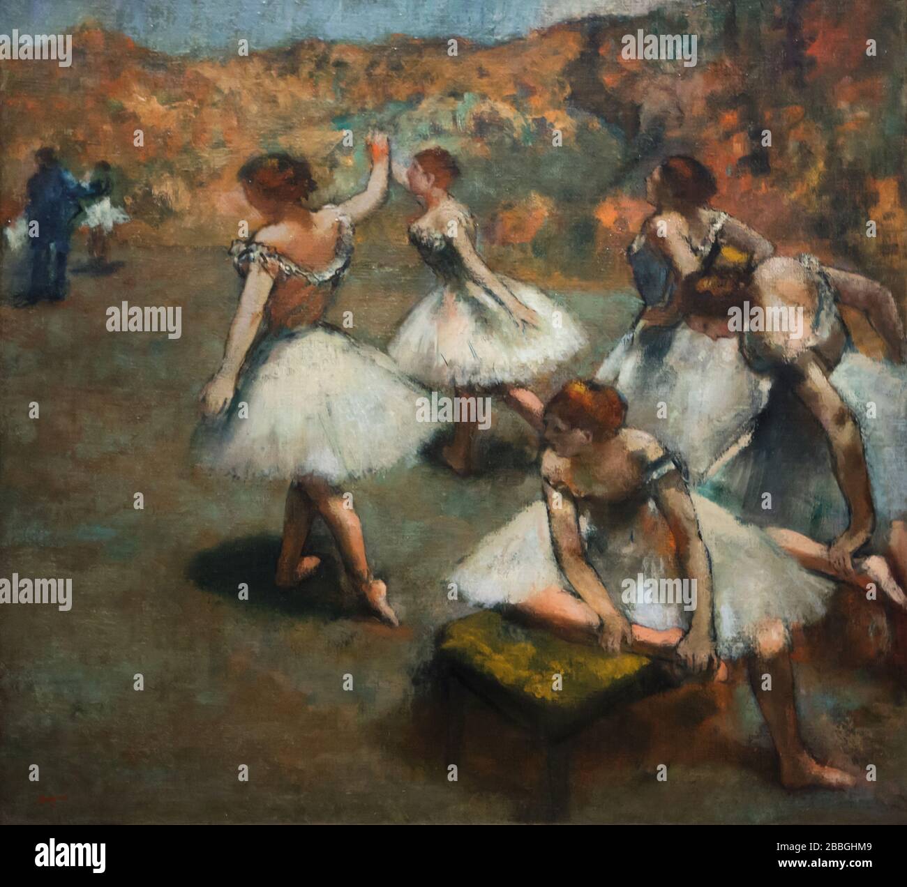 Painting 'Dancers Onstage' by French Impressionist artist Edgar Degas ...