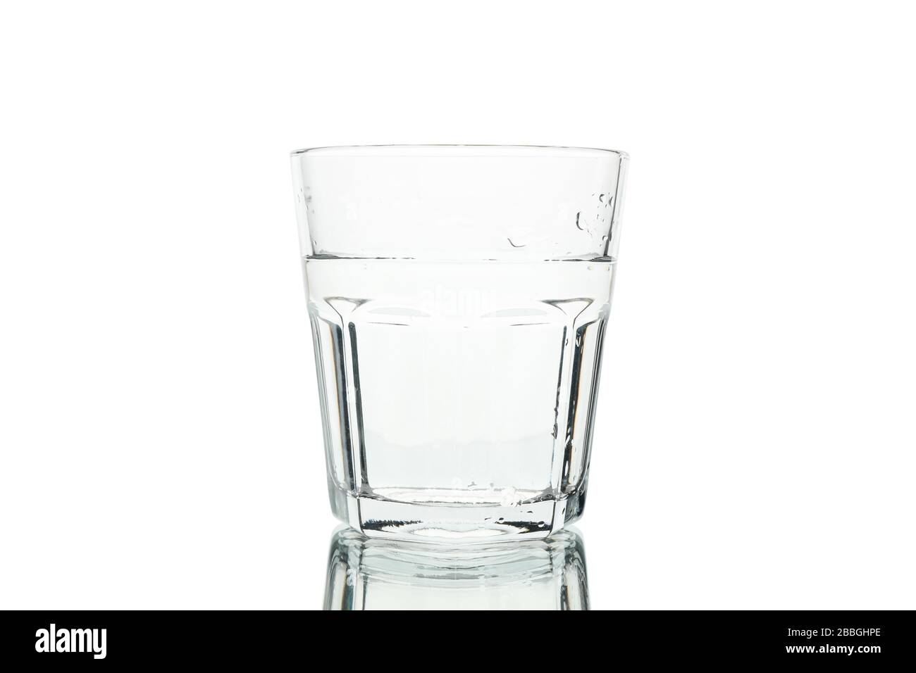 Glass with water isolated on white background Stock Photo - Alamy