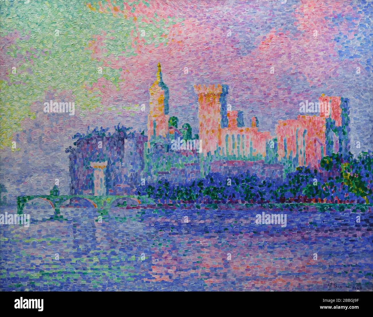 Painting 'Papal Palace in Avignon' ('Château des Papes d'Avignon') by ...