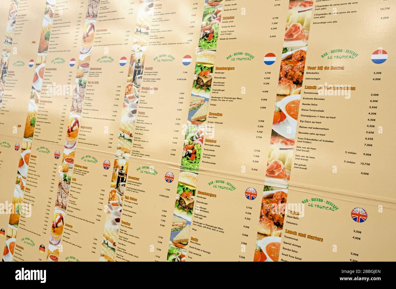 English menu restaurant hi-res stock photography and images - Alamy