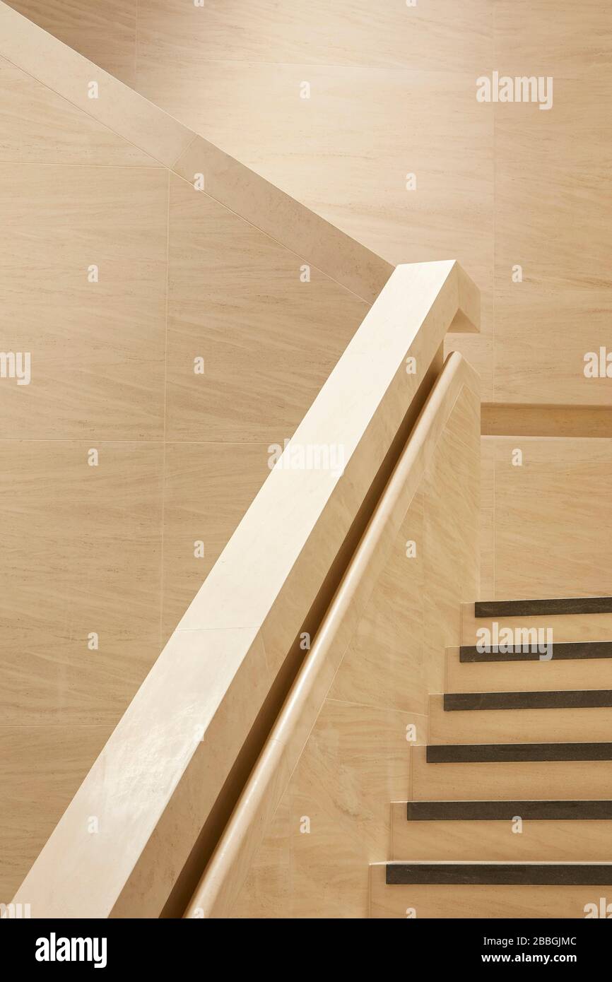 Detail of sculptural limestone staircase. 52 Lime Street - The Scalpel ...