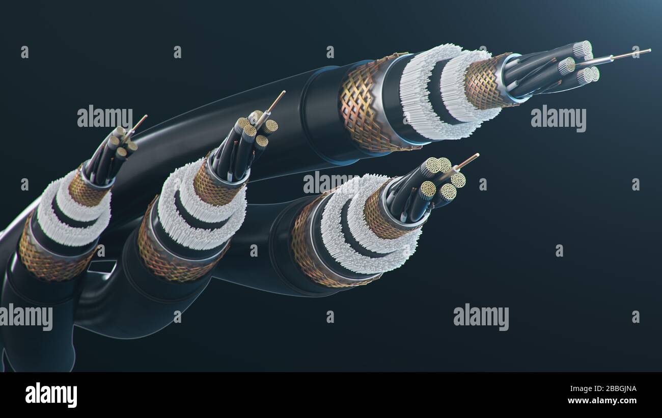 Cross section of fiber optic cable hi-res stock photography and images ...