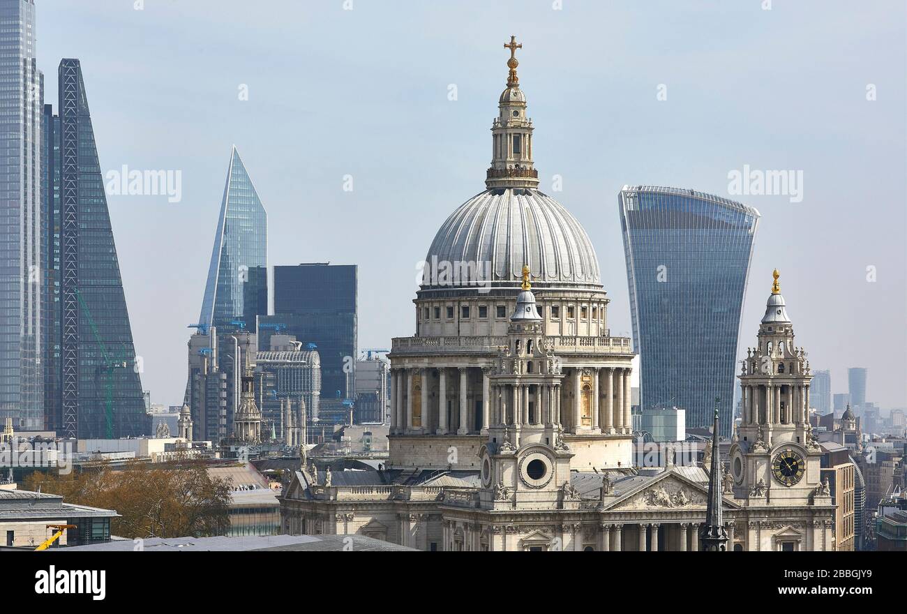 Top of St Paul's surrounded my modern high-rises. 52 Lime Street - The ...