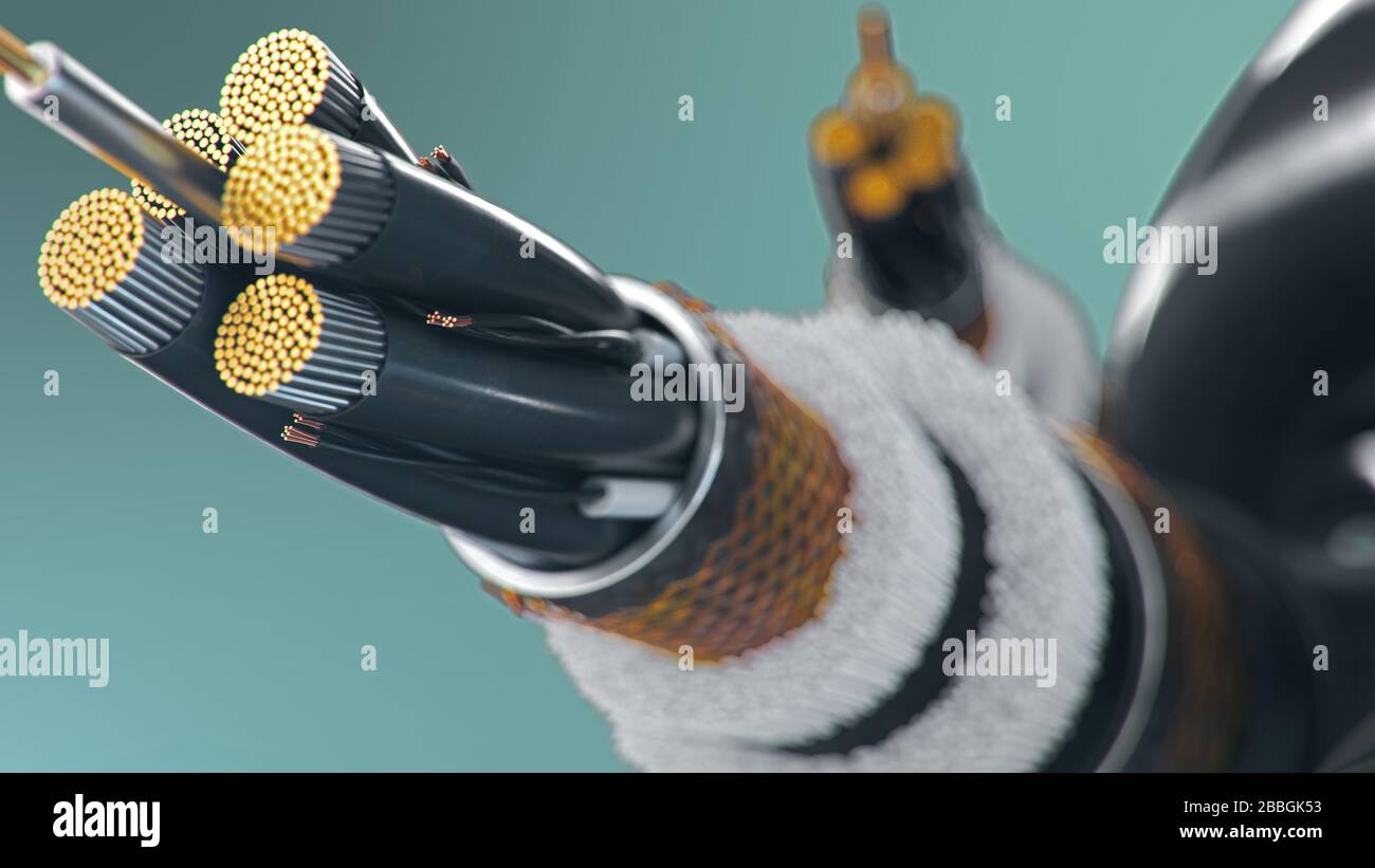 Cross section of fiber optic cable hi-res stock photography and images ...