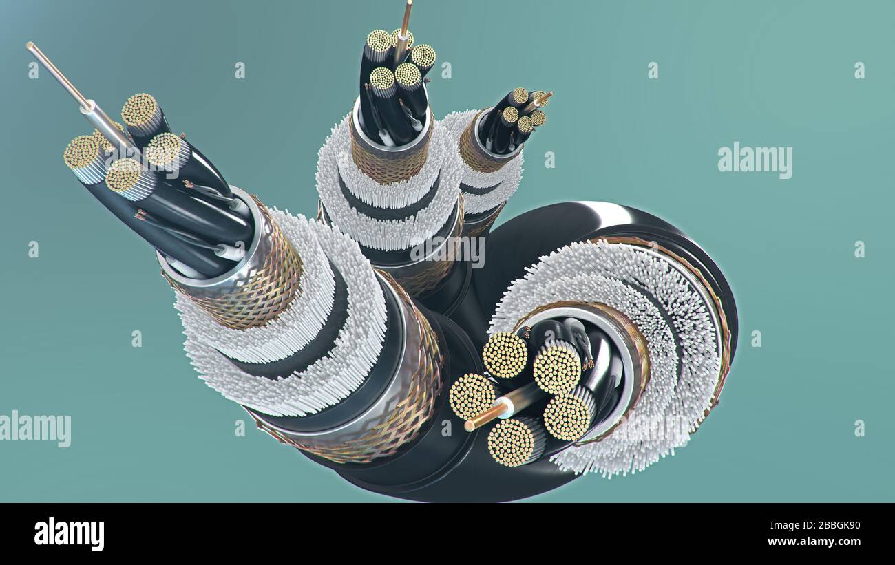 Cross section of fiber optic cable hi-res stock photography and images ...