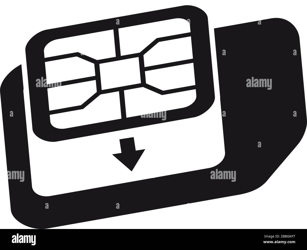 Nano to Micro SIM card adapter icon. Phone sim-card converter symbol ...