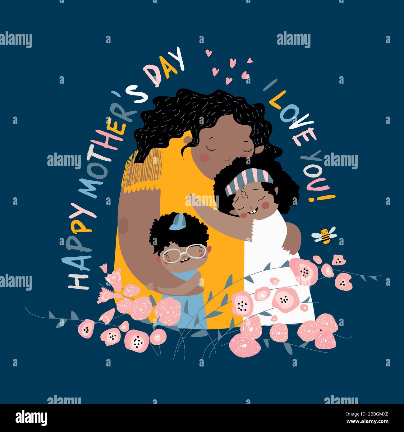 Children congratulate mother hi-res stock photography and images - Alamy