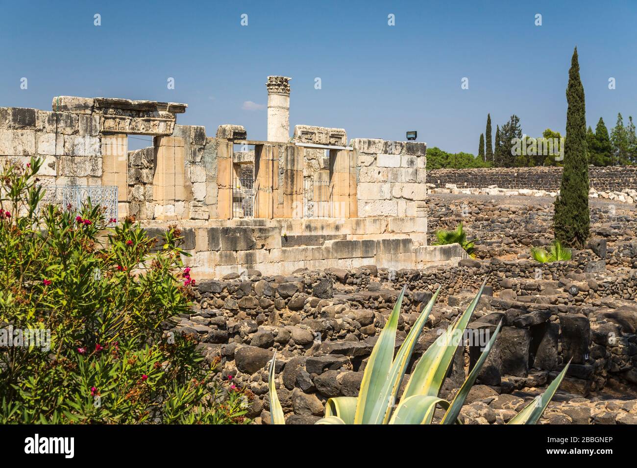 The Biblical site of Capernaum, Galilee, Israel, Middle East Stock ...