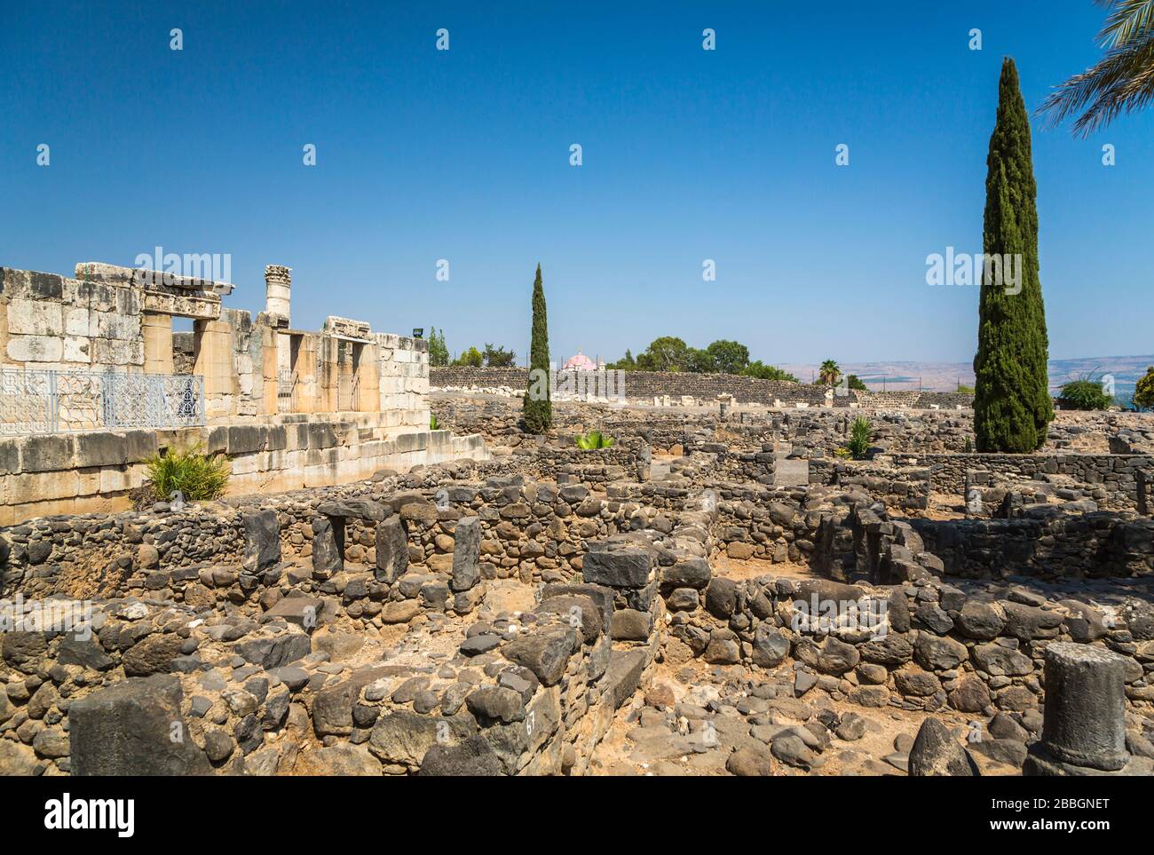 The Biblical site of Capernaum, Galilee, Israel, Middle East Stock ...
